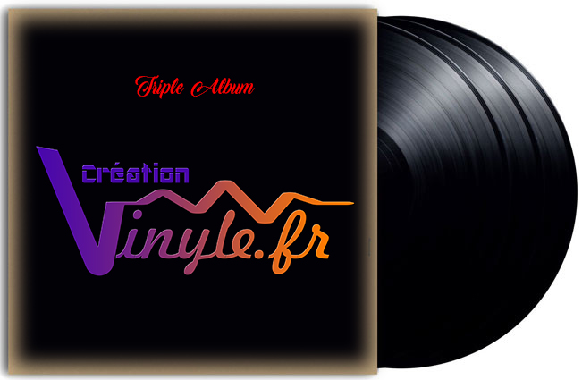 vinyle personnalisé Gravure Triple 33 tours, 12 pouces, format Album